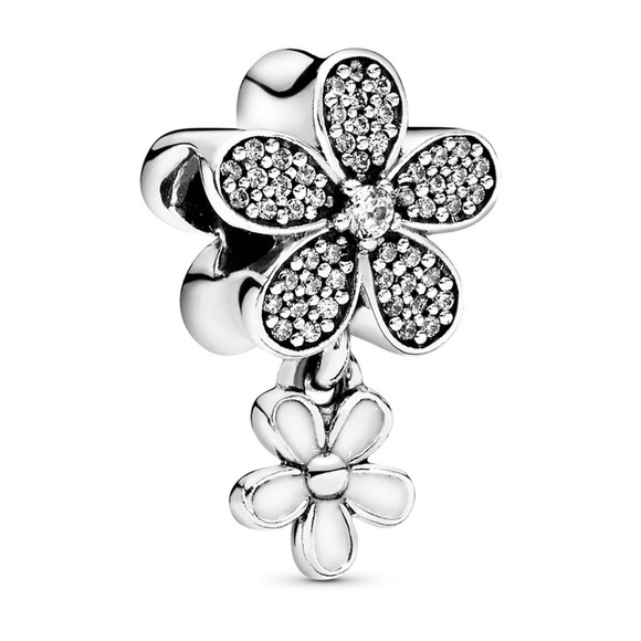 Pandora | Jewelry | Pandora Dangling Daisy Flower Pav Charm | Poshmark